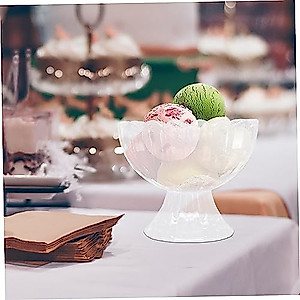 STOBAZA 6pcs ice cream cup glass tulip cup salad jelly cup mousse serving cups dessert tumbler cup footed dessert bowl mousse cups glass dessert bowl pudding bowl European style fruit cup