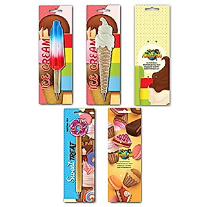 Planet Pens Bundle of Cute Treats: Sparkle Pink Donut, Vanilla Cone Ice Cream, & Ice Treat Novelty Pens - Fun Unique Office Supplies Ballpoint Pens For School & Office - 3 Pack