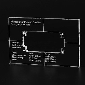 Musiclily Pro CNC Accurate Acrylic Humbucker Pickup Routing Template for Electric Guitar Body