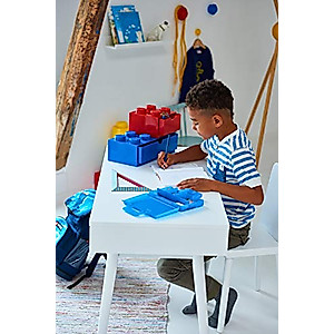 ROOM Copenhagen, Lego Sorting Box to-Go - Travel Case with Organizing Dividers - Blue