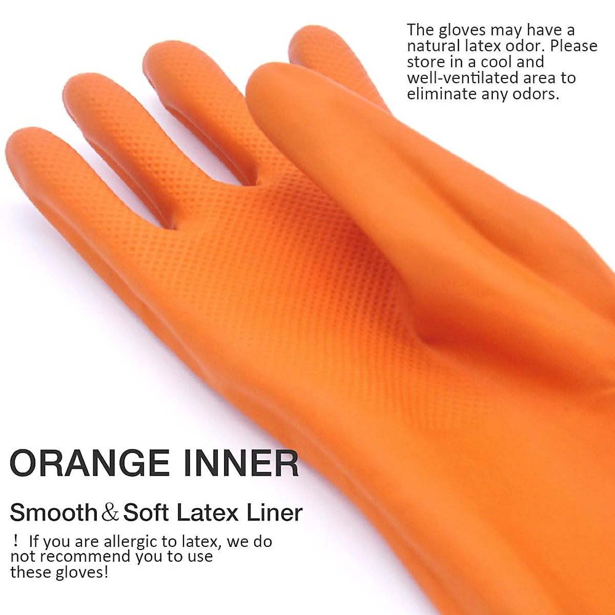 Alimat PluS Extra Large Reusable Cleaning Gloves Latex 3 Pack, Dishwashing Rubber Gloves for Cleaning, No Liner Household Gloves(X-Large, Black)