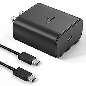 45W Super Fast Charger Type C, USB C Android Phone Charger for Samsung Galaxy S23 Ultra/S23/S23+/S22 Ultra/S22/S21 Ultra/S21/S20/S20 Ultra/Note 20/Galaxy Tab, PPS/PD Charger Block with 6.6ft Cable