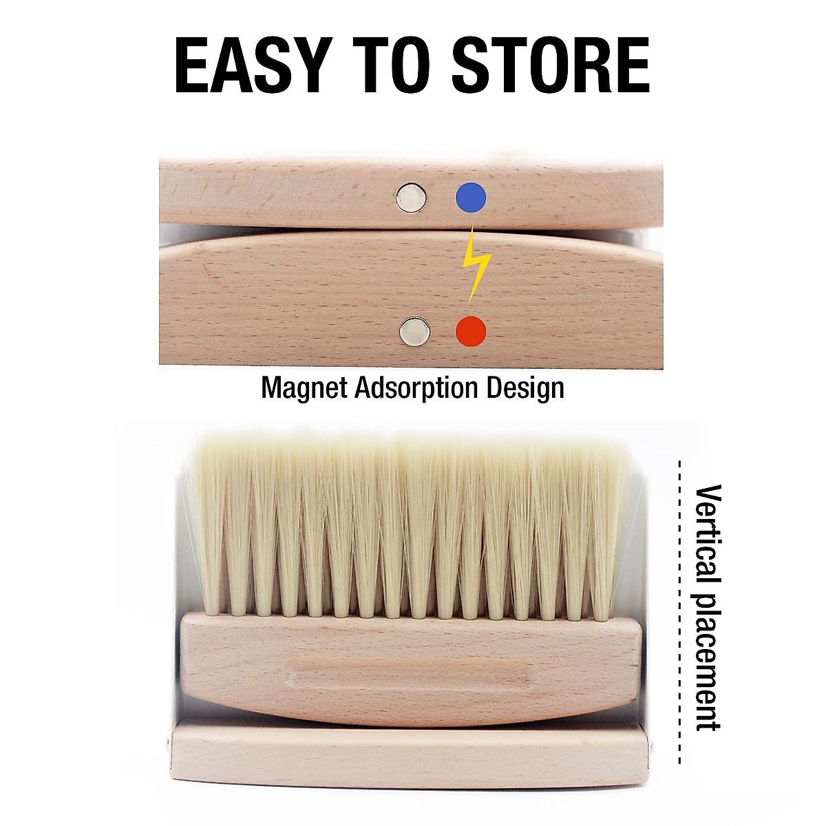 SanmooAio Mini Broom and Dustpan Set,Dust Pan and Brush Set,Small Broom for Cars,Tables,countertop,pet Cages