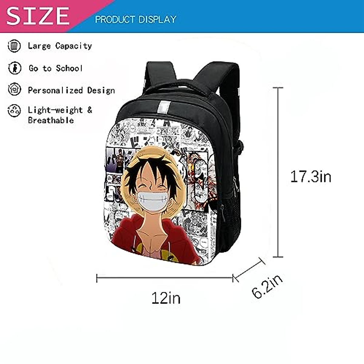 MDXTM Lightweight Backpack Daily Use Anime Pattern Backpack - Stylish and Functional Backpack