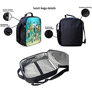 IKBAGVBK The Octo.Nauts 3 Piece Kids Study Backpack,School Backpack and Lunch Bag & Pencil Case Set for Student Boys Girls