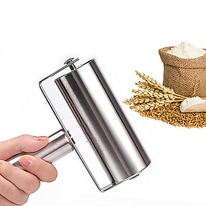 Pastry Pizza Roller, Non Stick Smooth Stainless Steel Rolling Pin Metal Kitchen Utensils, for Baking Dough, Pizza, Pie, Pastries, Pasta, Cookies