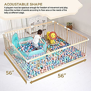 HARPPA Baby Gate Playpen Baby Fence for Babies and Toddlers Baby Play Yards for Play Area (62*47*24 inch)