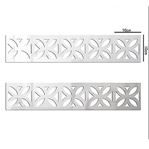 30Pcs Mirror Wall Stickers Mirror Decals Tiles Border DIY Wall Decor Sticker for Living Room Home Background Bathroom