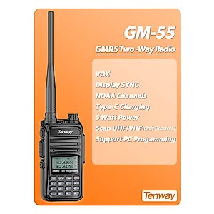 5W Handheld GMRS Two Way Radio with Long Range, Repeater Capable, NOAA Scanning & Display SYNC - Ideal for Off-Road Overlanding