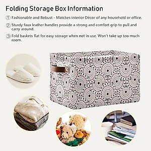 Moroccan Tile Storage Basket Bins Foldable Decorative Storage Box Laundry Hamper Baskte Storage for Pet Books Clothes Makeup Nursery Closet Office,1 pcs