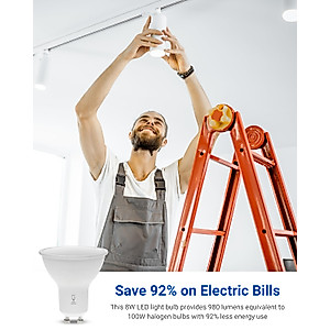 NUOVA GERMANY GU10 LED Light Bulbs, 100W Halogen Equivalent, 980 Lumens Bulb Replacement for Recessed Track Lighting, 8W Low consumption 120° Beam angle 110V AC Non Dimmable,10 Pack (3000K Warm Light)