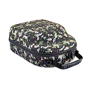 Thorza 6 Hat Travel Case for Baseball Caps, Trucker, and Flat Brim Hats - Hard Side Storage and Protection Case - Dust Proof Carrier with Carry Handle and Shoulder Strap - Camouflage