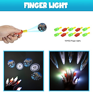 Game Party Supplies for Kids, 100 Pcs Party Favors - Bracelet, Gift Box, Button Pins, Key Chain, Stickers, Finger Light for Kids Themed Party