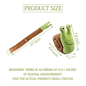 Andiker Dog Squeaky Toy, Dog Snuffle Toy with 3 Noisemakers Cute Snail Shape Dog Puzzle Toys IQ Training Treat Dispenser for Dog to Release Stress and Kill The Boring Time (Green)