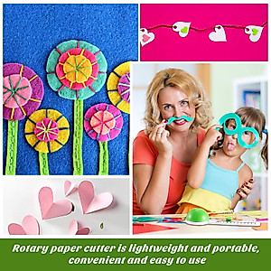 2 Pieces Circular Paper Cutter Rotary Circle Paper Cutter Paper Trimmer Scrapbooking Tool Rotary Cutter Craft Supplies Round Cutting Knife Model Cards Cutters for Art and DIY Crafts, Cards Making