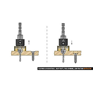 Amana Tool - 55336 Carbide Tipped 82° Countersink with Adjustable Depth Stop