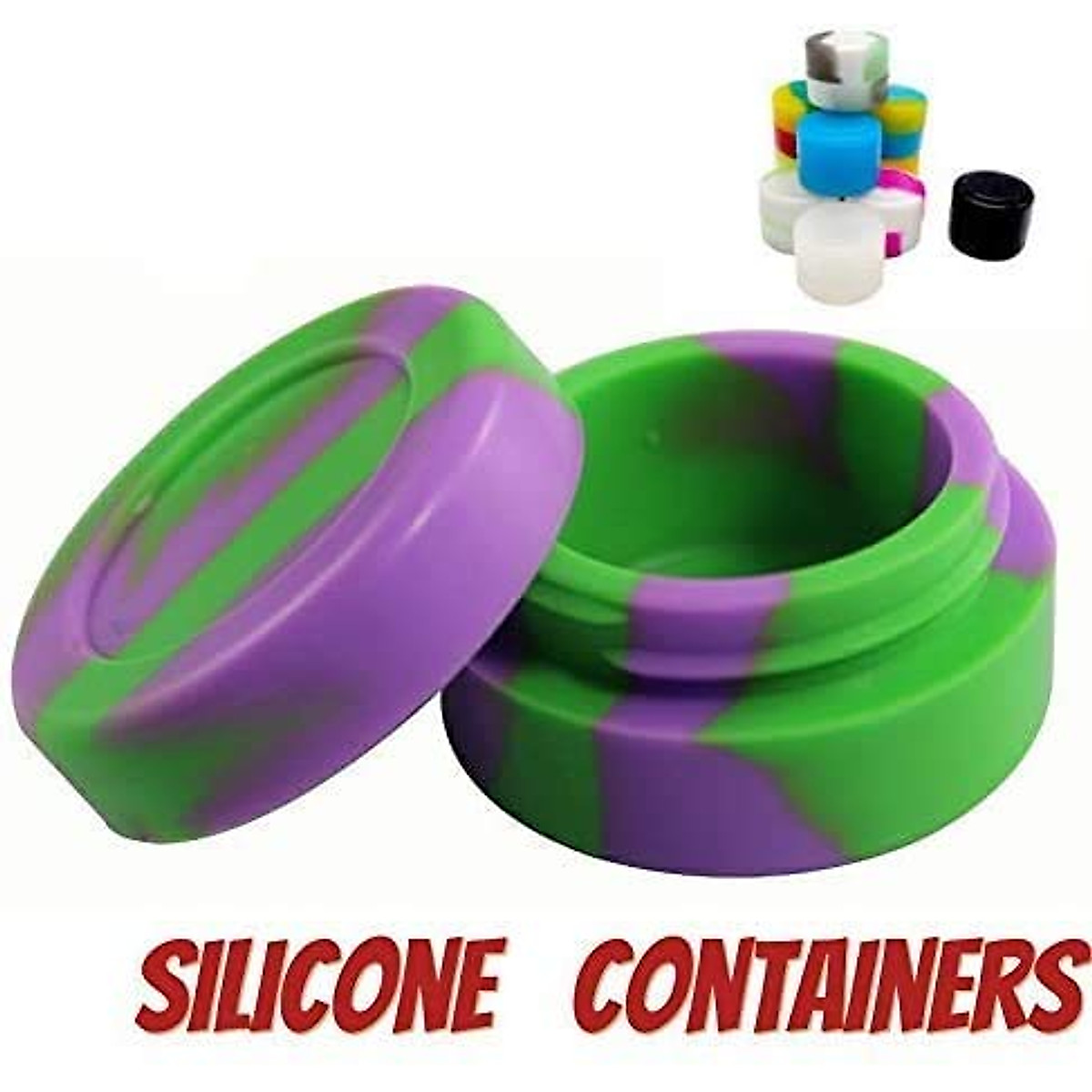 pizety 2ML 100Pcs Silicone Containers Non-Stick Containers Multi Use Storage Reusable Oil Storage Jars