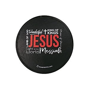 Swanson Christian Products - Parlor and Church Foldable Hand Fan - Modern Style - Names of Jesus - (Package of 6)