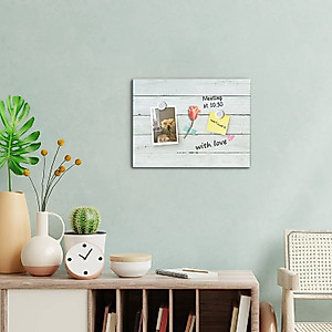 Aitakatta Wooden Planks Print Magnetic Surface Dry Erase Board, 12 x 16 inches Decorative White Board for Wall with Design, Frameless Dry Erase Board for Wall（Plank,4030,1pc）