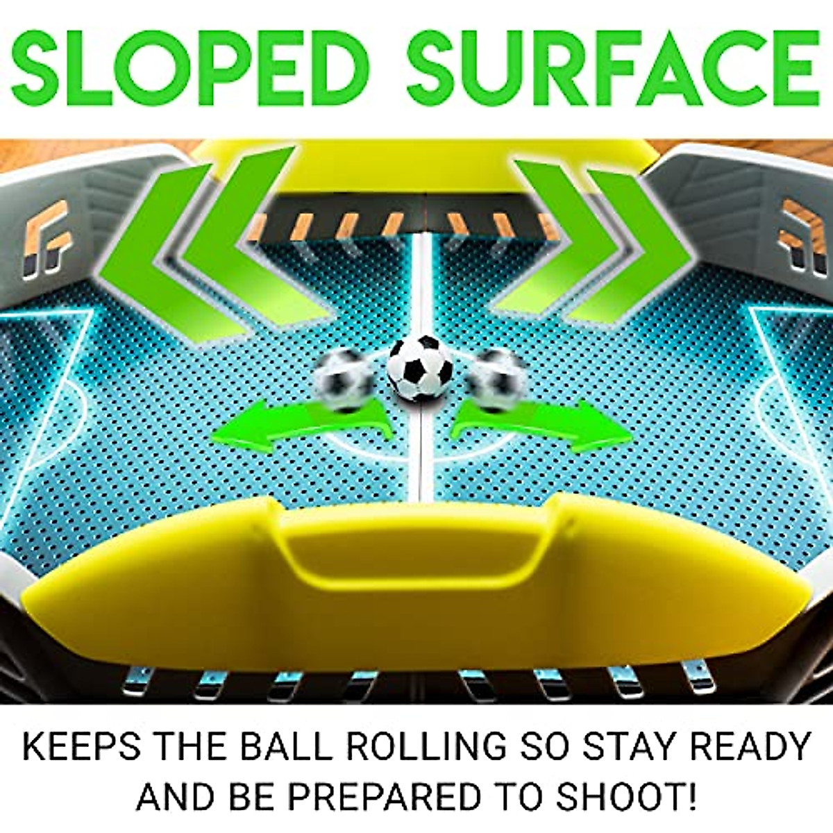 Franklin Sports Mini Tabletop Soccer Shootout Game - Arcade Style Soccer Table Game for All Ages- Electronic LED Scoreboard and Sounds