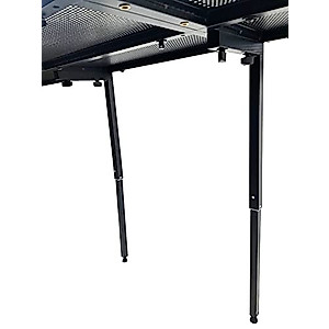 Mega 73" Wide DJ Event Facade White/Black Scrim Booth Two Top Corner Table Tops Largest DJ Facade Booth Available! Lightweight Aluminum