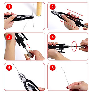 6 Inch Safety Wire Pliers, Wire Twisting Tool Lock Wire Pliers with 25' Stainless Steel Wire, Heavy Duty Wire Twisting Tool for Aircraft Machinery Vehicles