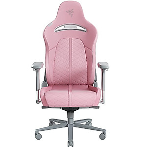 Razer Enki Gaming Chair: All-Day Gaming Comfort - Built-in Lumbar Arch - Optimized Cushion Density & Kraken Kitty RGB USB Gaming Headset: THX 7.1 Spatial Surround Sound - Chroma RGB Lighting