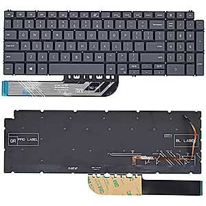 Replacement Keyboard for Dell inspiron 15 3501 3502 3505 5502 5505 5508 5584 5590 5593 5594 5598, inspiron 15 7501 7506 7590 7591 7706 7790 Laptop with Backlit Black US Layout