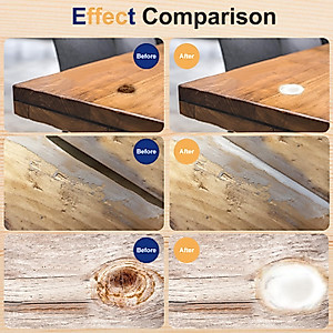 BONAFTY Wood Filler, Wood Filler Paintable, Wood Repair Putty Stainable, Quick Drying, Repairs Holes, Cracks, Chips in Wood Furniture, Outdoor Wood Furniture Repair Kit, 9.87 Oz, White