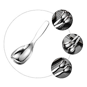 Mikinona Serving Spoon Serving Spoon Appetizer Spoons Metal Serving Spoons Stainless Steel Serving Utensils Non Stick Rice Scooper Potato Spoon Food Service Spoon Reusable Rice Spoon Potato