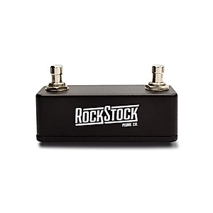 Rock Stock Dual Foot Switch Pedal - Versatile TRS Auxiliary Guitar Pedal - Expand Your Multi Effects Processor - Hand Wired and Built for the Road (Matte Black)