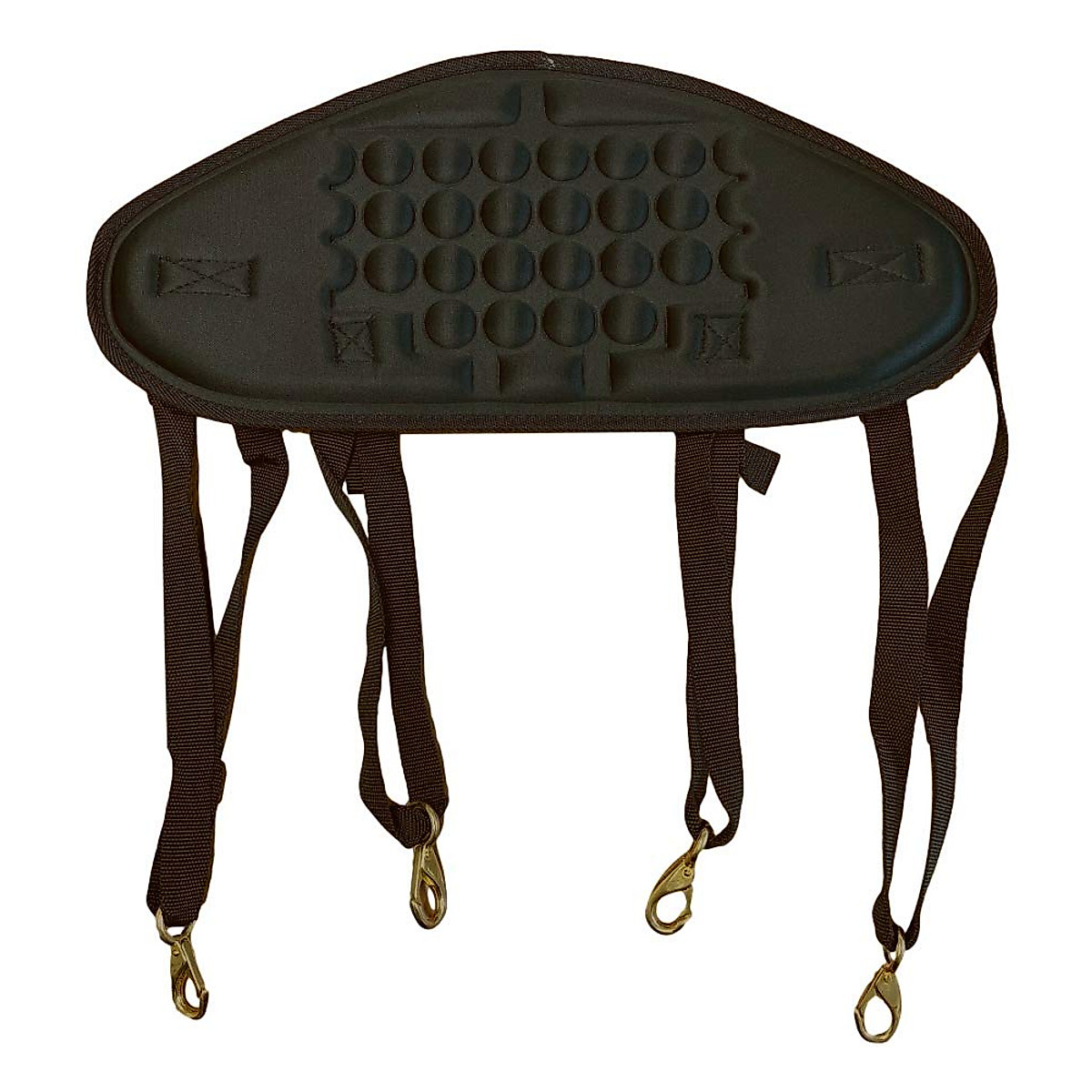 Pactrade Marine Adjustable Straps Black Padded Kayak Back Canoe Backrest Support Comfy Cushion Sit On Top Fishing Brass Clips Canoeing Kayaking Rafting Rest Pad Antiskid (1)