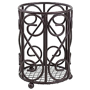 Scroll Collection Steel Cutlery Holder Steel Bronze