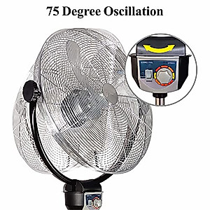 Optimus F-4205 20" Industrial Grade HV Oscillating Stand Fan