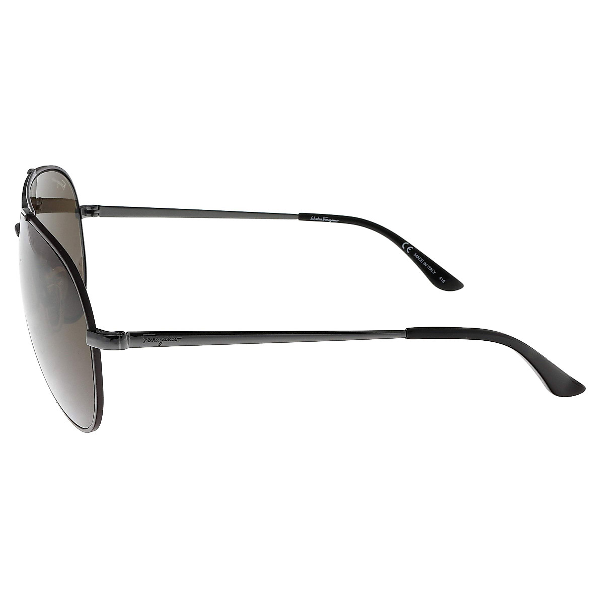 Salvatore Ferragamo Aviator Sunglasses SF131S 067 Gunmetal/Cocoa 60mm 131