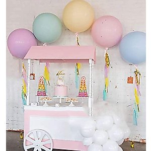 Beaumode 36 Inch Pastel Jumbo Balloons 5pcs Huge Ballloons for Photo Shoot Wedding Decor Baby Shower Bridal Shower Birthday Party Centrepiece Decor (36 Inch 5pcs)