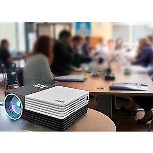 Pyle Video Projector 1080p Full HD Professional Cinema Home Theater - Digital Multimedia, Built-in Stereo, Adjustable Keystone Picture Presentation Projection and Supports USB, VGA & HDMI - (PRJG65)