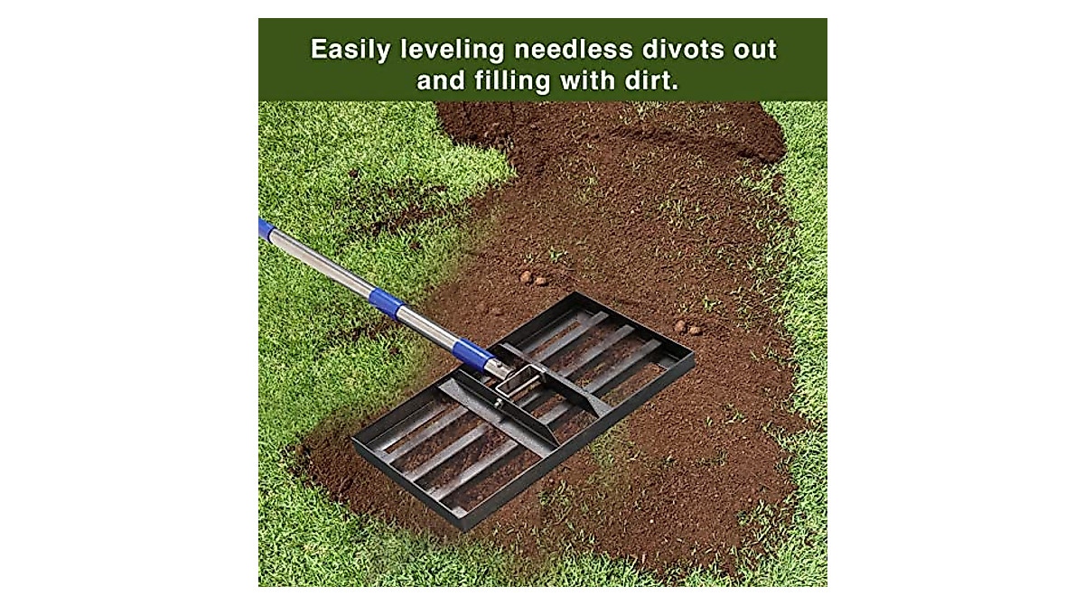 Lawn Leveling Rake, Stainless Steel Rakes for Lawns Heavy Duty, 70 ...