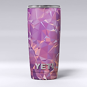 Design Skinz Pink Geometric V13 - Skin Decal Vinyl Wrap Kit Compatible with The Yeti Rambler Cooler Tumbler Cups
