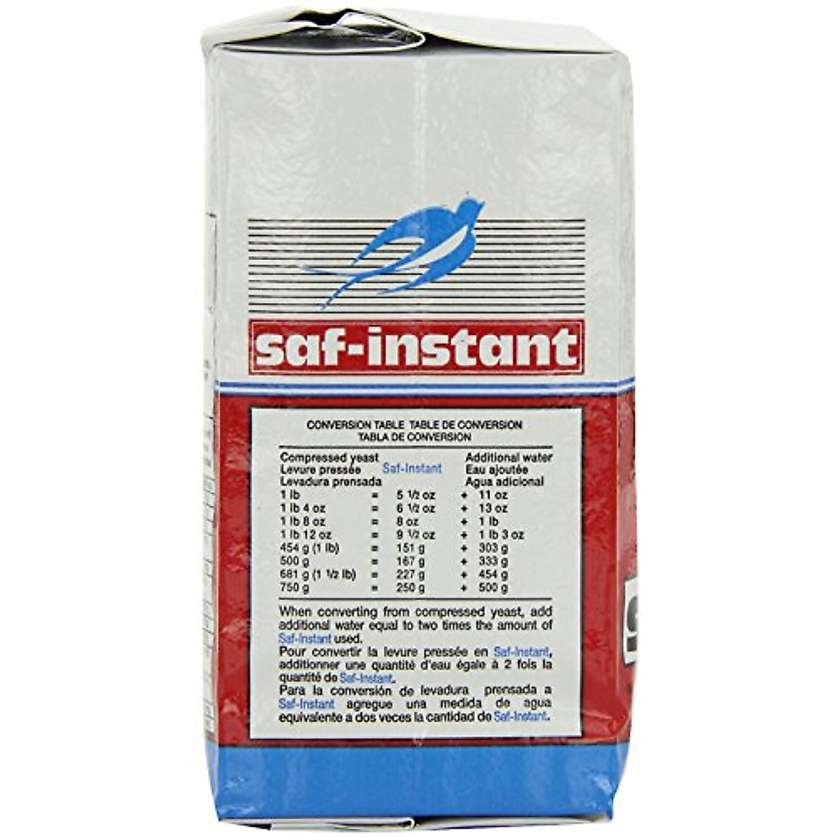 SAF-INSTANT YEAST RED LABEL SINGLE 1 lb (16oz) PACKAGE