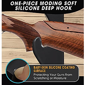 WIPHANY Gun Metal Rack Storage Shotgun Hooks Shotgun Hangers Any Shotguns Archery Bow with Soft Padding and Heavy Duty Steel Black (Updated Gun Rack)