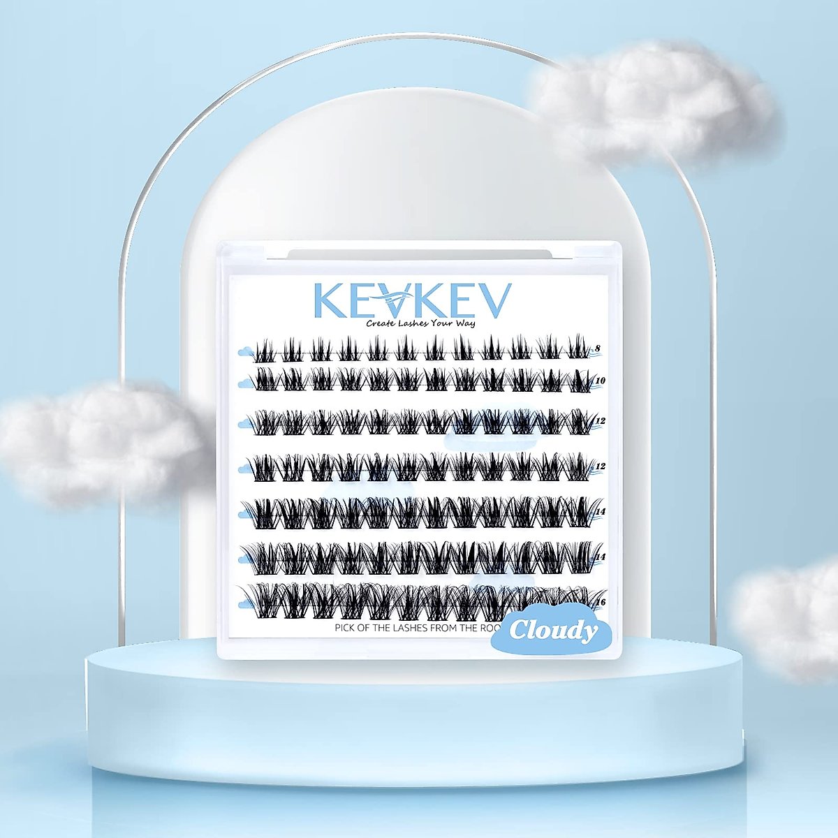Lash Clusters 84 Pcs Cluster Lashes Natural Look DIY Lash Extension Lashes That Look Like Extensions Wispy Lashes Fluffy Eyelash Clusters Thin Band & Soft (Cloudy,D-8-16mix)
