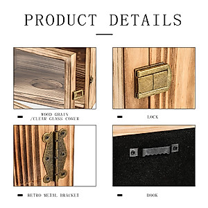 Freezing point Football Display Case Wall Mount Full Size Large Big Wooden Football Shadow Box Memorabilia Collectibles Holder Sports Ball Stand Storage Shelf Frame Boys Room Decor