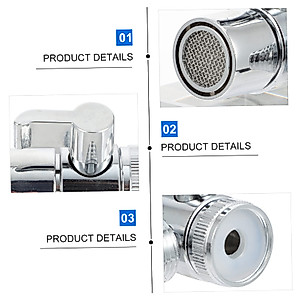 KONTONTY 3pcs Water Inlet Adapter Washing Machine Faucet Diverter Sink Aerator Adapter Multi Purpose Sink Faucet Adapter for Washing Machine Brass Faucet Accessories Fully Automatic Copper