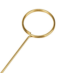 SENJEOK 80 PCS 13.6 Inch Gold Floral Place Card Holder, Round Metal Wire Floral Picks, Photo Clip Holder Stick for Office, Wedding, Birthday