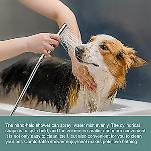 Heyalan Brass 2 in1 Function Handheld Spray Brushed Nickel Hand Shower High Pressure 7.9 Inch Shower Head High Flow Handheld Sprinklert Shower Wand with Shower Hose and Hand Shower Holder