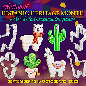 Llama and Cactus Cookie Cutters 4-Pc Set Made in USA by Ann Clark