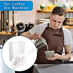 4 Pieces Magnetic Ice Scoop Holder for Side of Fridge Clear Plastic Ice Scoop Holder for Freezer Commercial Ice Scoop Holder Ice Scoop for Ice Machine with Holder for Weddings Bar Ice Bucket