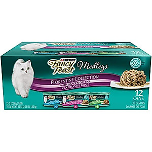 Fancy Feast Medleys Wet Cat Food Variety Pack, Florentine Collection, (12) 3 Oz Cans