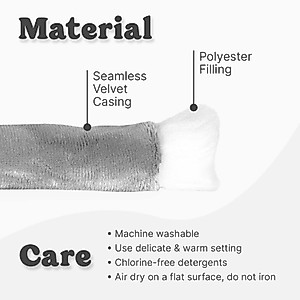 TUCO DEALS Ultra Soft 2.2 LBS (1kg) Chunky Yarn for Hand Knitting, Lush Velvet Fabric Tube Yarn to Make Handbags, Pillows, Blankets, Crafts (Grey)